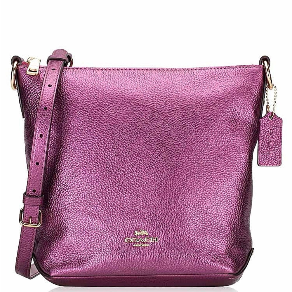 Coach Mini Abby Metallic Purple Crossbody Bag N239-8 - Gem
